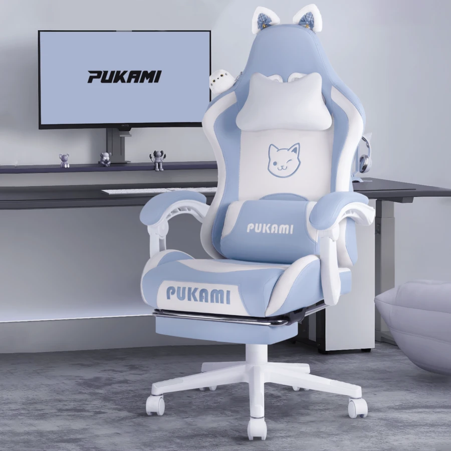 VITESSE Cute Gaming Chair With Cat Ears & Cat Paw Lumbar Support ...