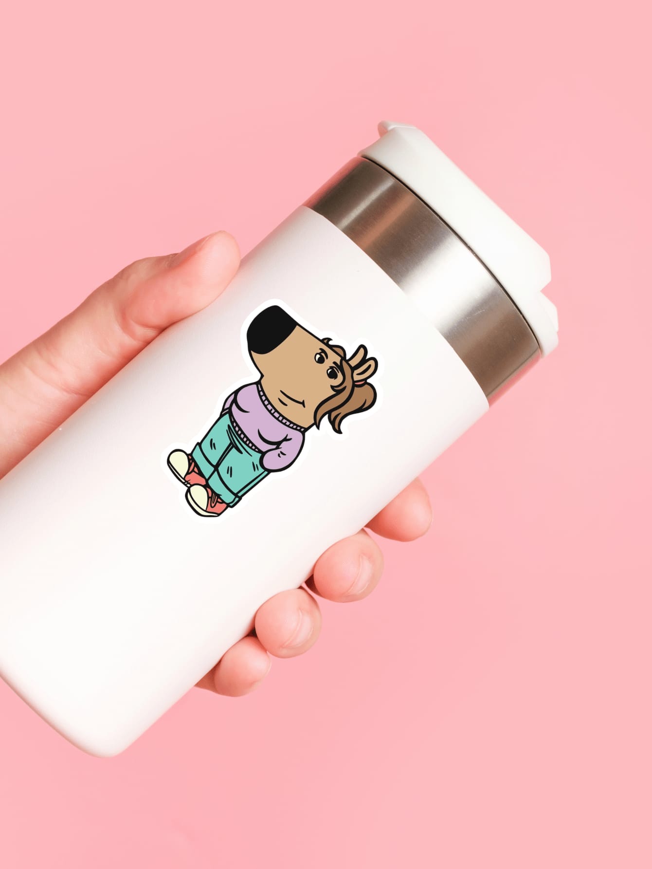 1pc Just A Chill Guy Meme Die-Cut Sticker - Funny And Cute Character ...