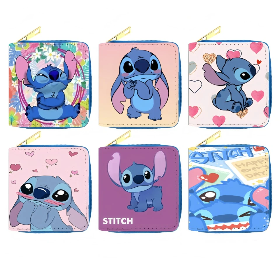 Disney Disney Stitch Wallet Women Short Style Zipper Purse For Coins ...