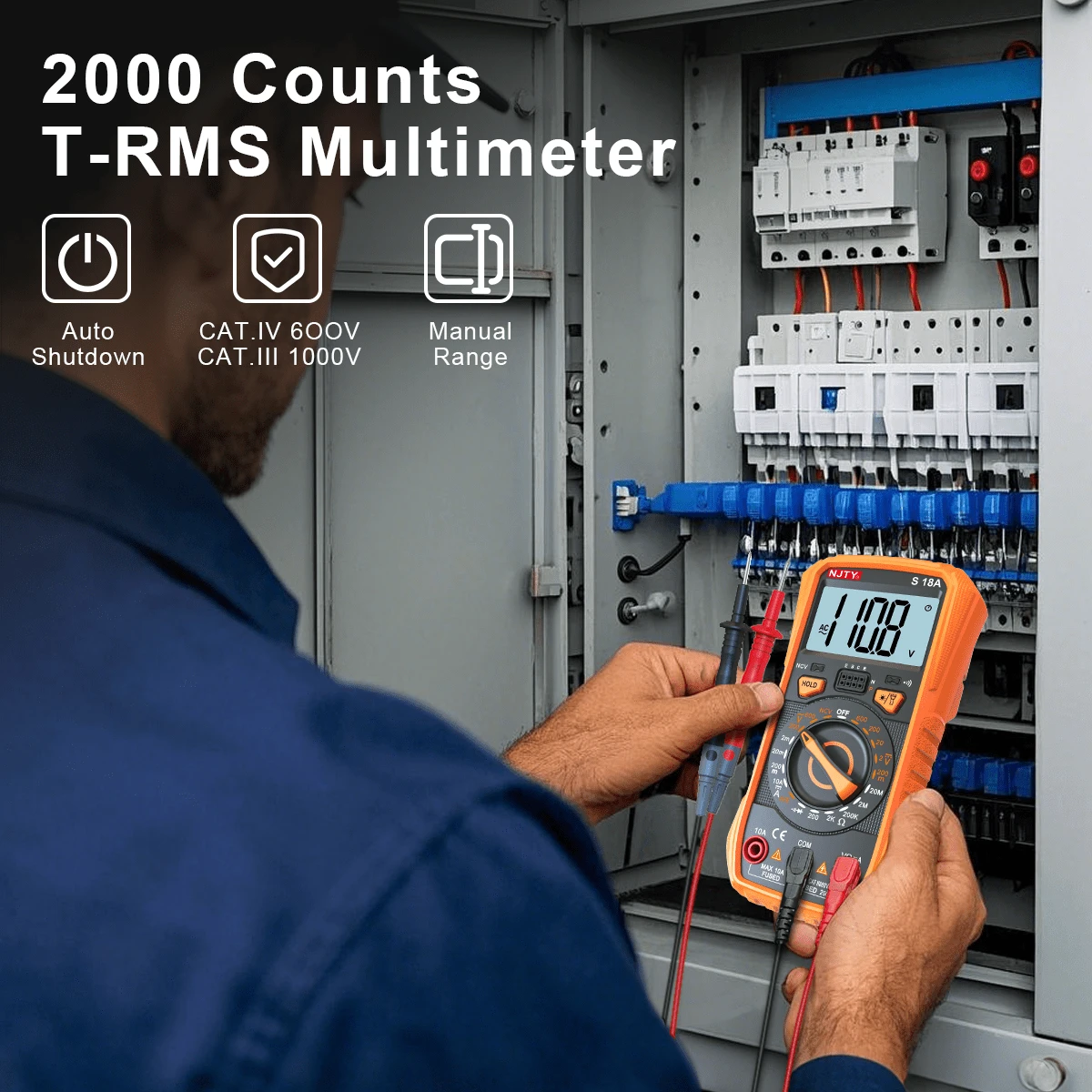 NJTY 1pc High Precision Digital Multimeter - Universal Meter With NCV ...