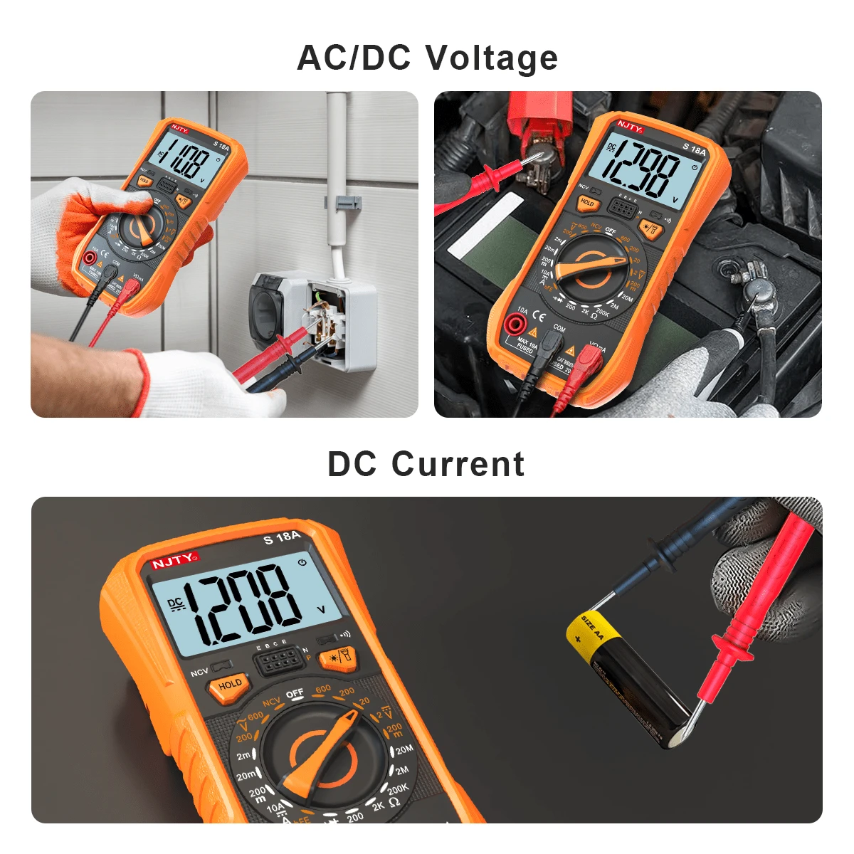 NJTY 1pc High Precision Digital Multimeter - Universal Meter With NCV ...