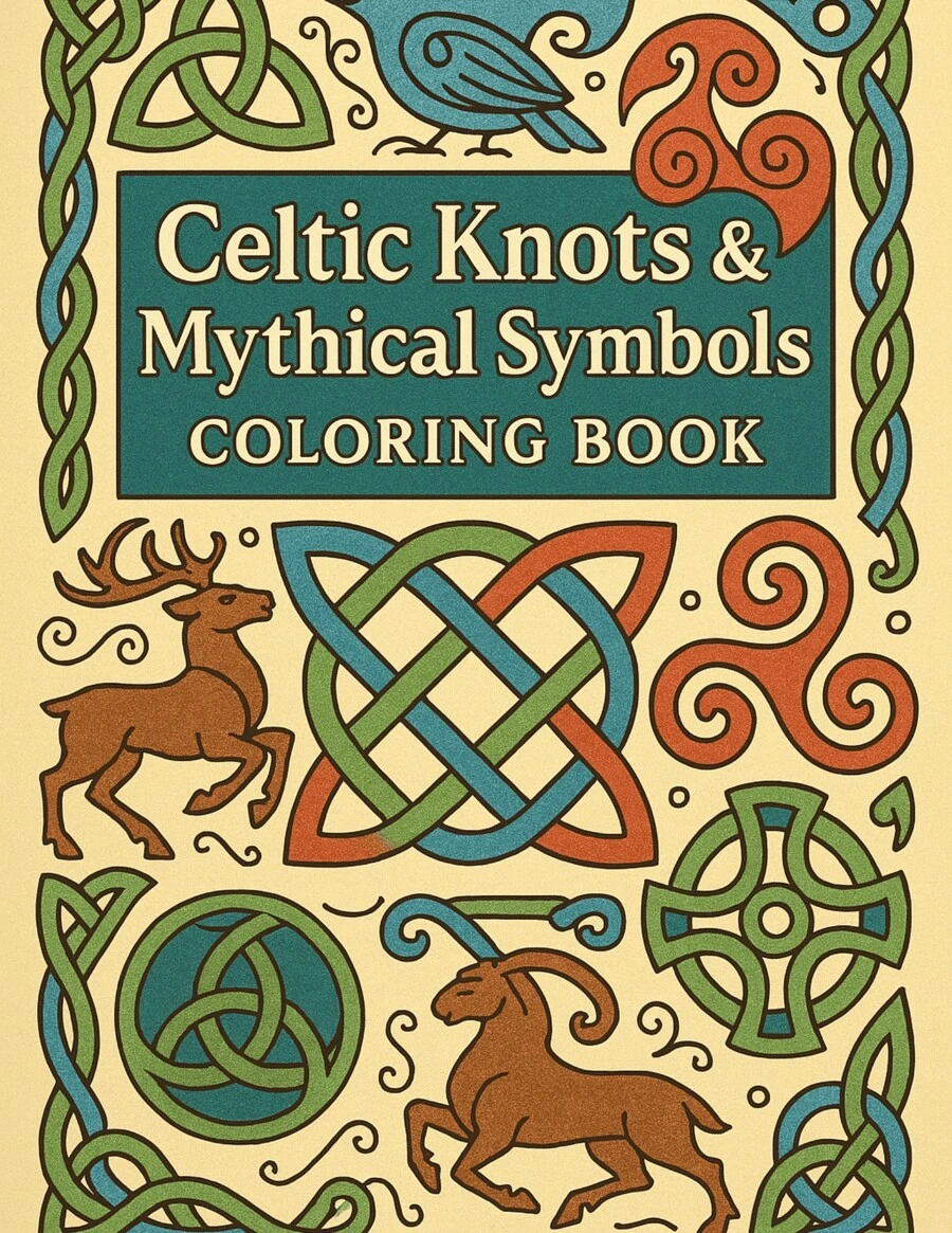 Celtic Knots & Mythical Symbols Coloring Book For Adults And Teens ...