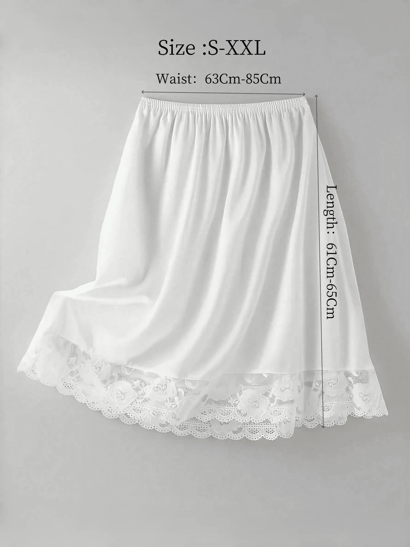 QING ROU Half Slips For Women Underskirt Short Mini Skirt With Floral Lace Trim | SHEIN USA