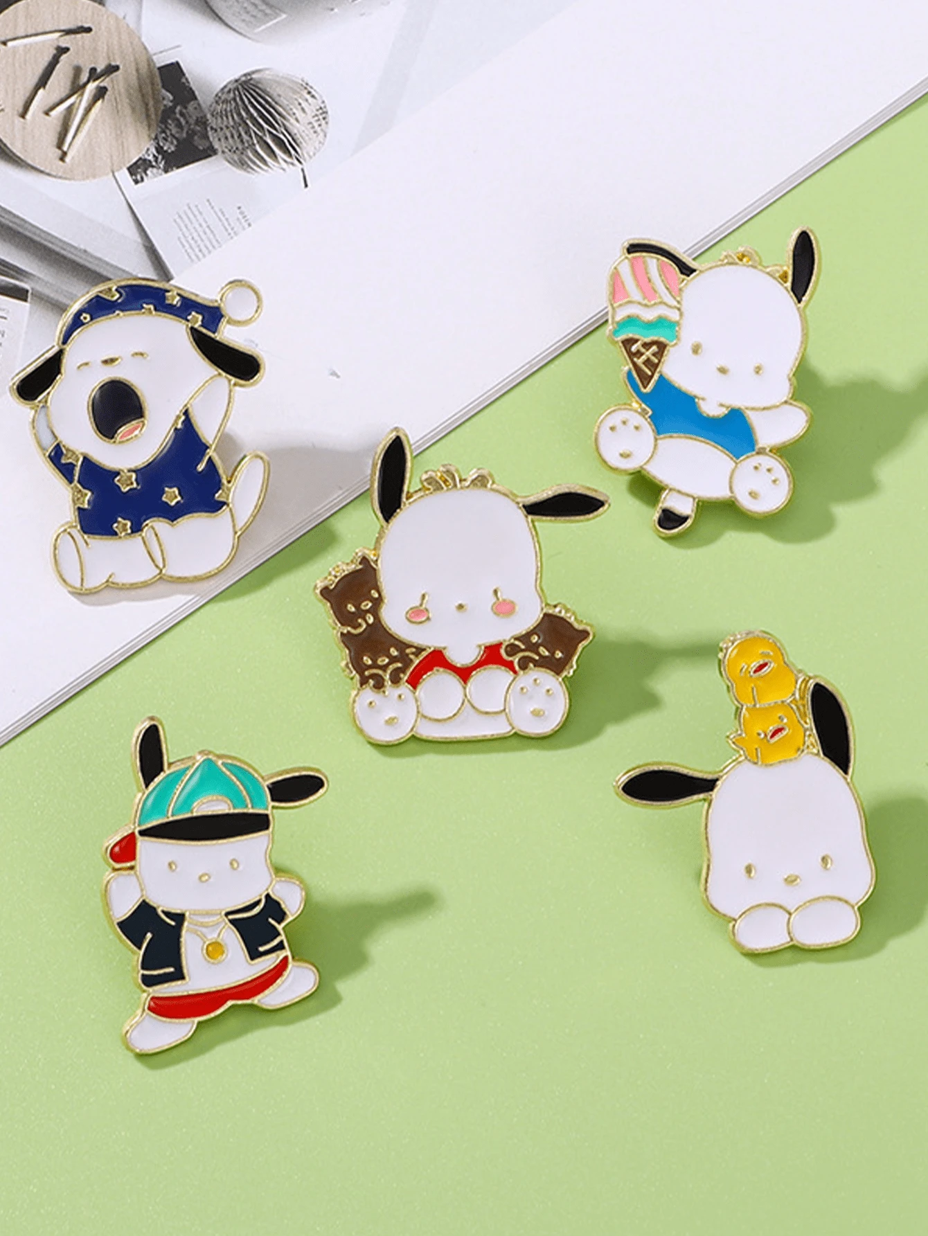 Sanrio 1Pc Cute And Funny Pochacco Safety Pins For Women Jewelry ...