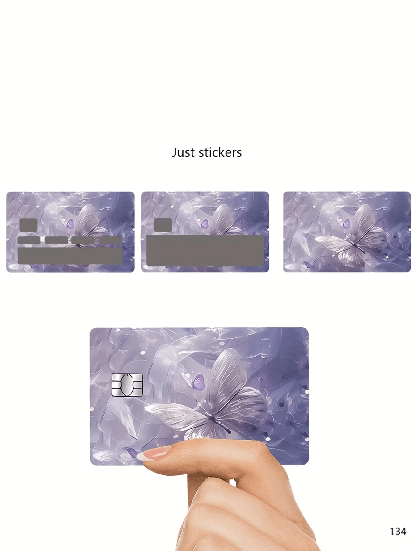 4pcs Butterfly Credit/Debit Card Stickers, 4pcs Set Colorful Cartoon ...
