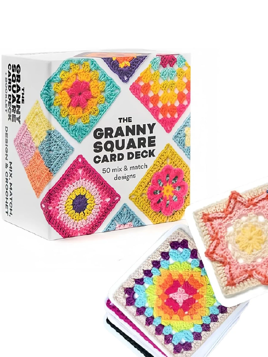 The Granny Square Card Deck - Crochet Patterns Card Deck 50 Mix & Match ...