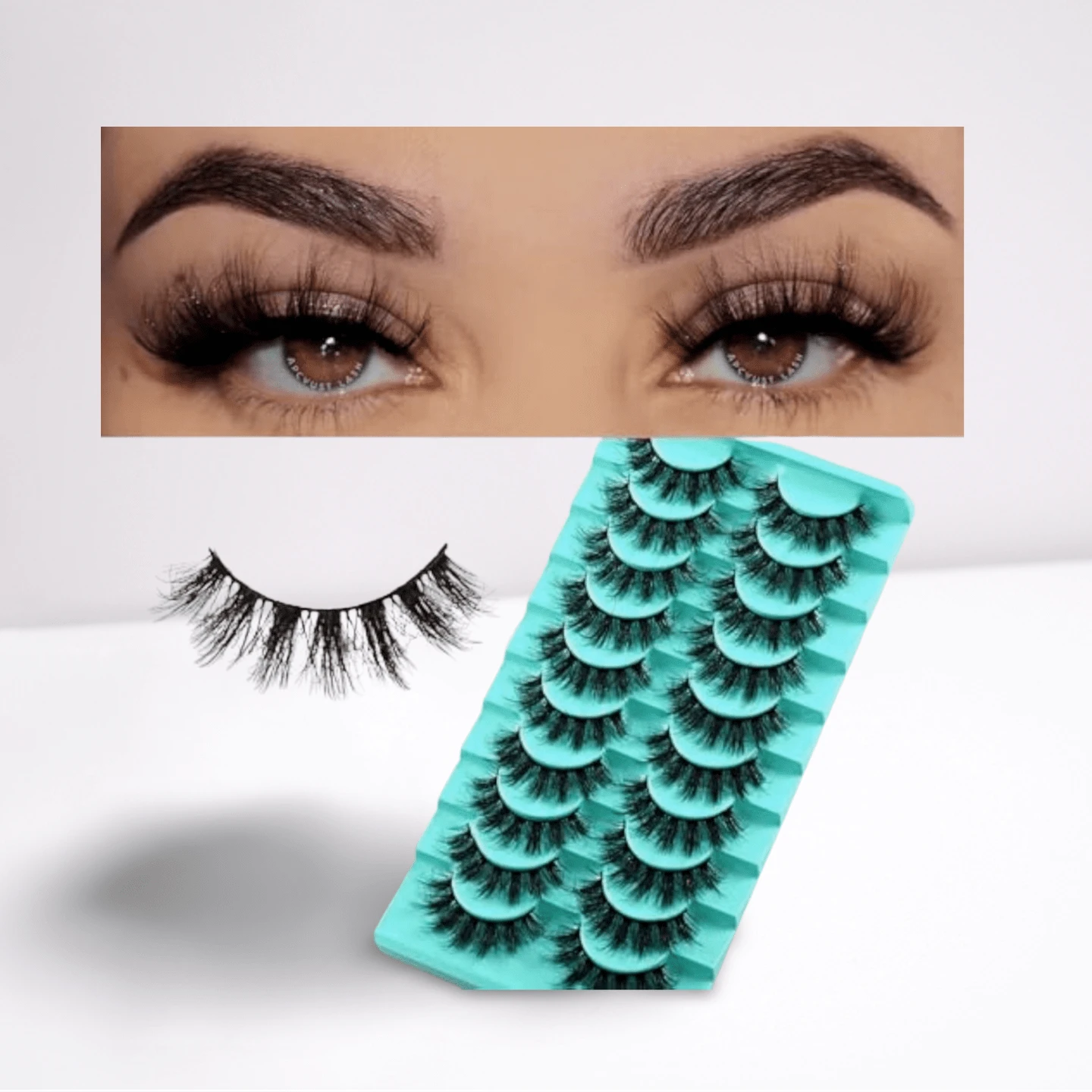 Fluffy Wispy Mink Lashes – 11–17MM Medium Natural Look, Thick & Full ...