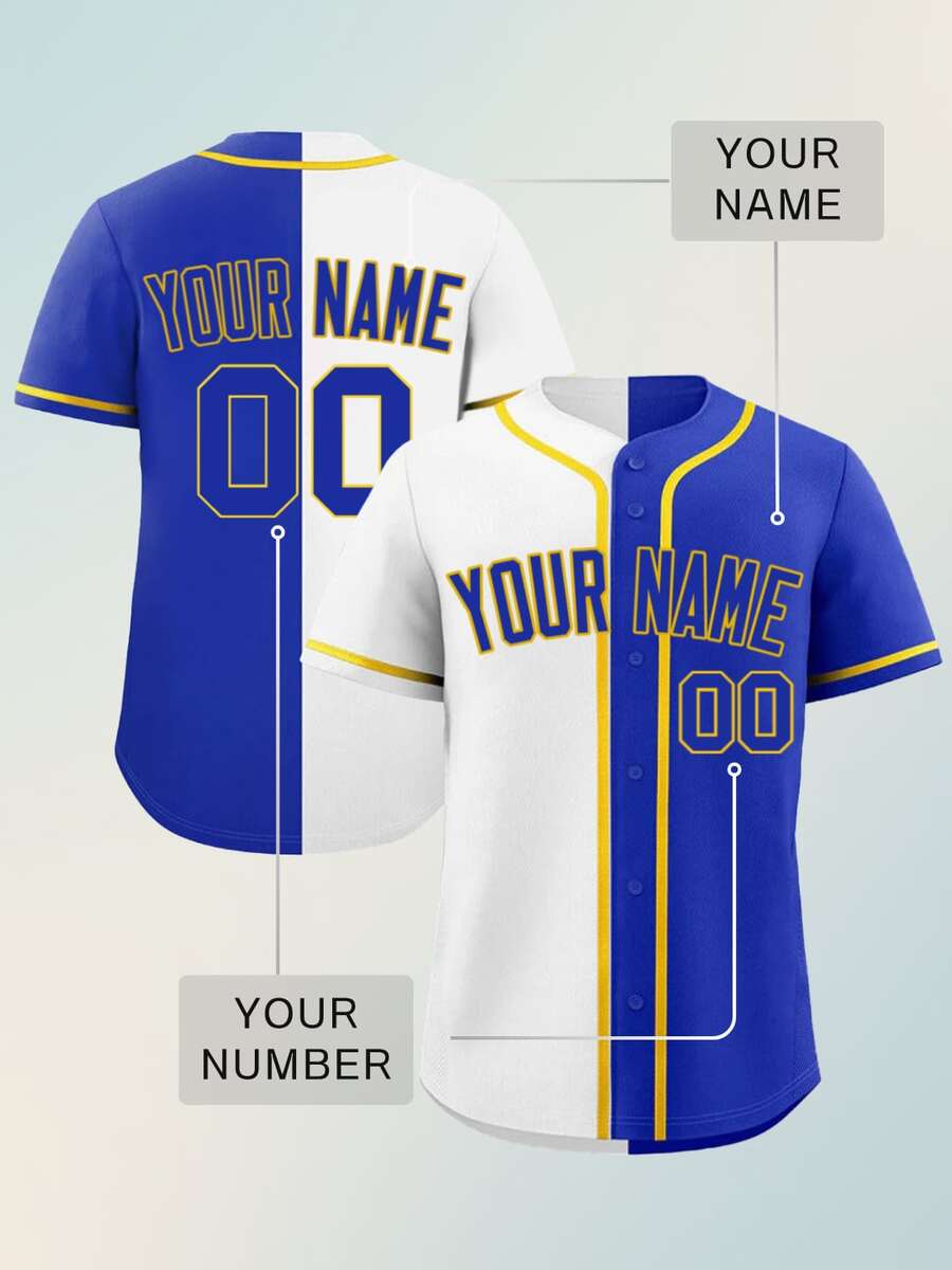 Custom Blue And White Baseball Jerseys, Personalized Nicknames And Numbers, Bold Prints, Heat ...