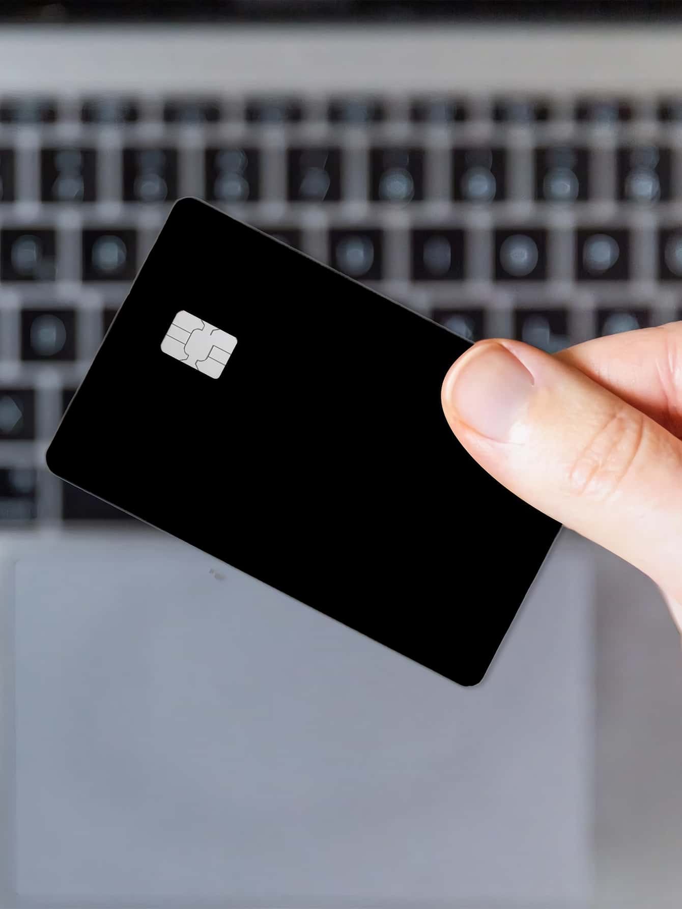 1pc Minimalist Solid Color Credit Card Skin Sticker, Made Of PVC ...