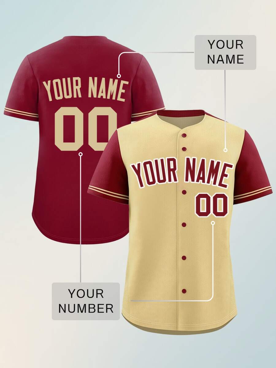 Customizable Red Baseball Jerseys, Personalized Team Names And Numbers ...
