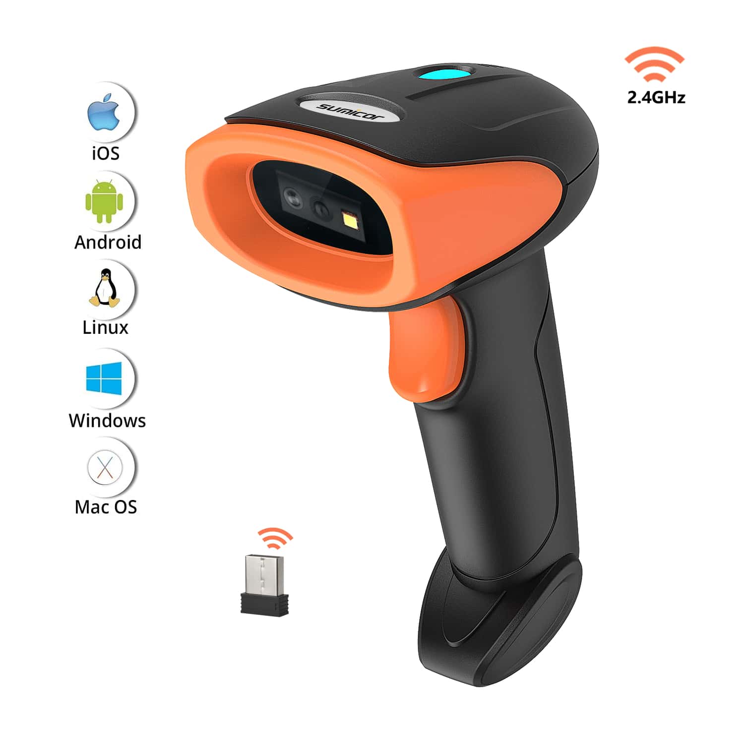 Wireless 2D Barcode Scanner Continuous Recognition Of Barcode QR Data ...
