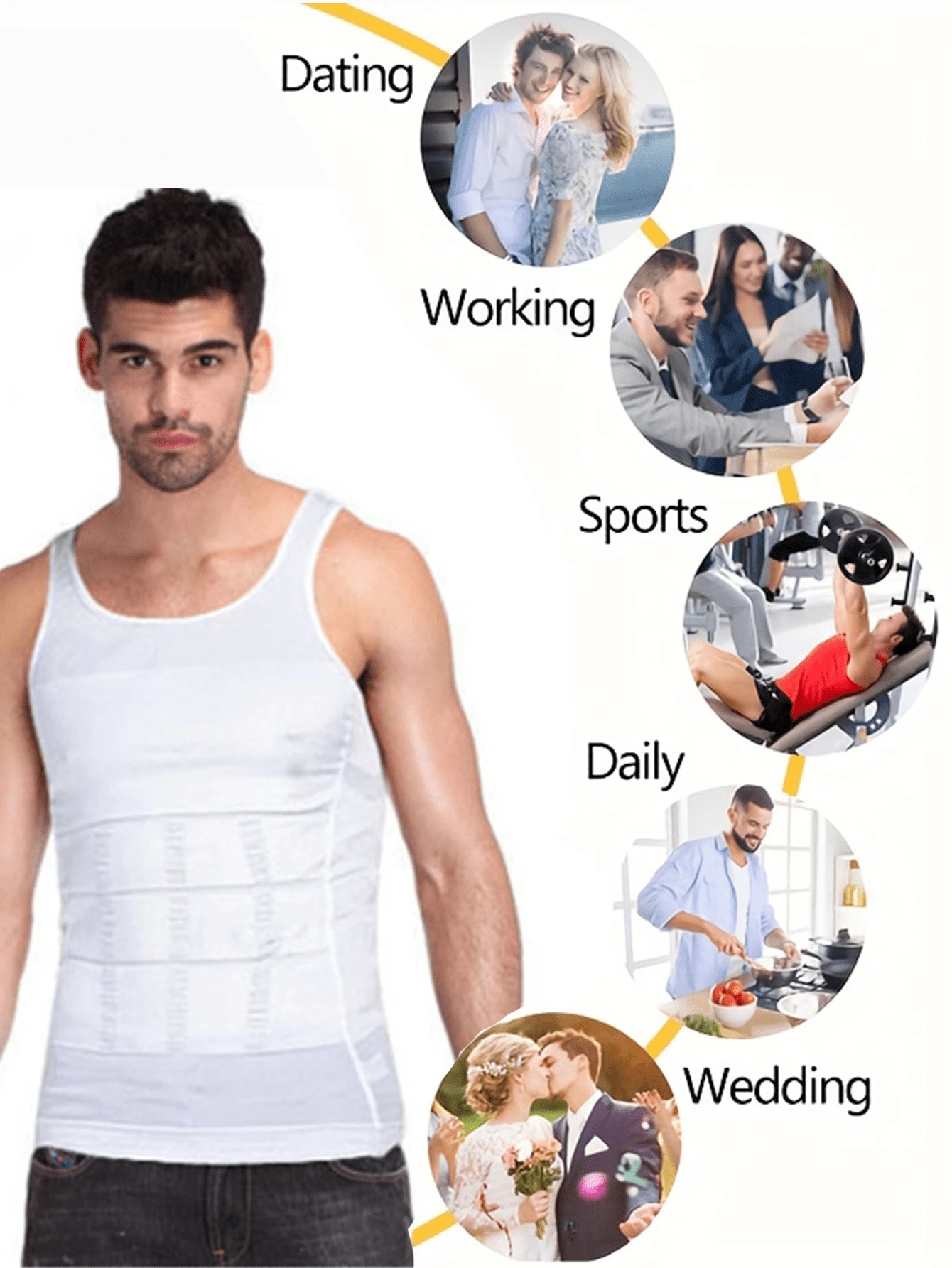 Slimming & Shaping Top, Vest, Men's Shirt, Men's Tummy Slimming ...