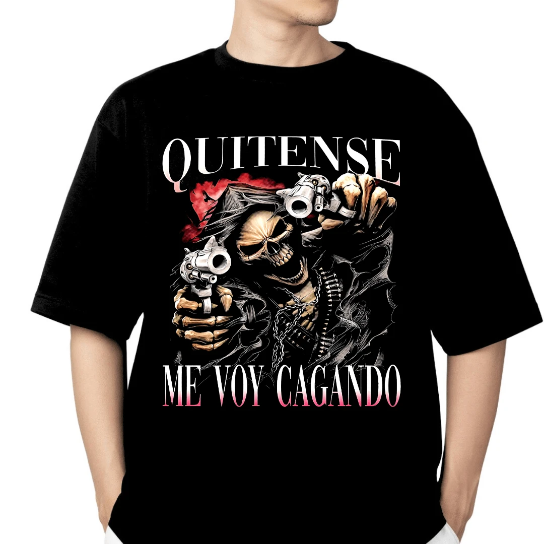 Playera 100% Algodón Peinado Cuello Redondo Modelo Calaca Para Gym ...