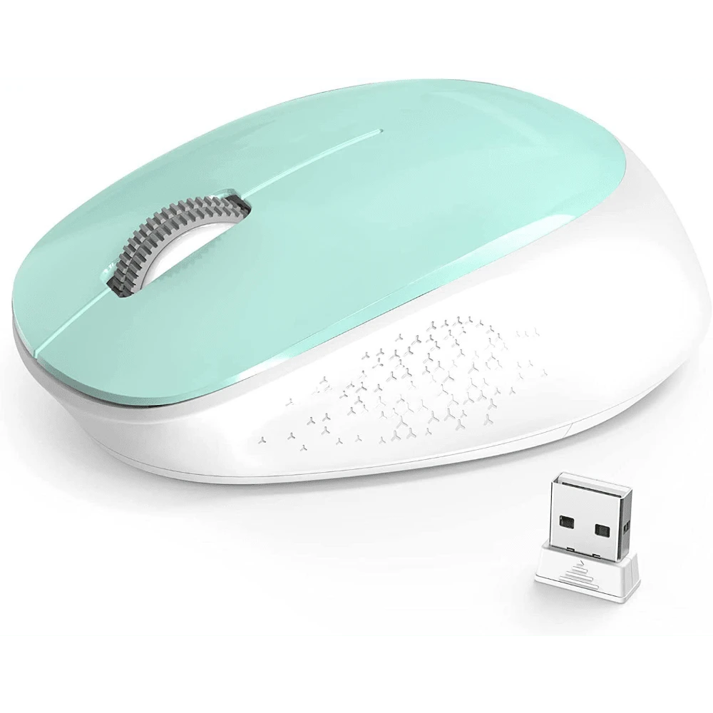 Portable Wireless Mouse, 2.4GHz Silent With USB Receiver, Optical USB ...