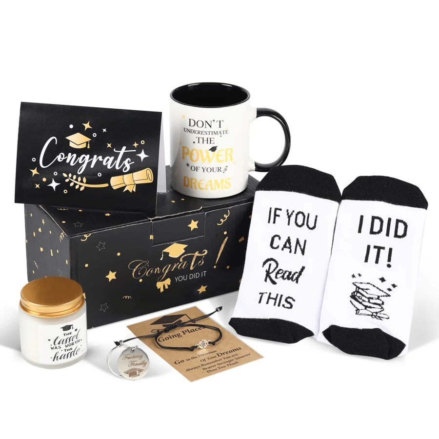 6 Pcs 2025 Graduation Gift Set For Women, College Graduation Gift Box ...