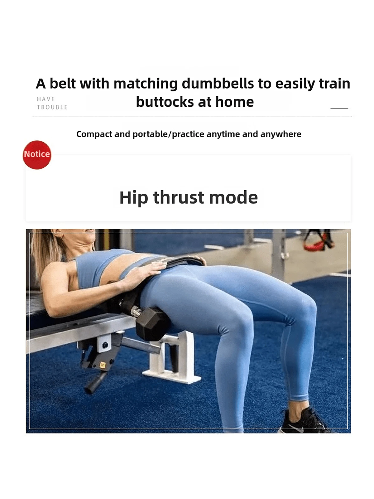 Hip Thrust Resistance Bands, Dumbbell Hip Thrust Bands, Portable Weight Training Assistance ...