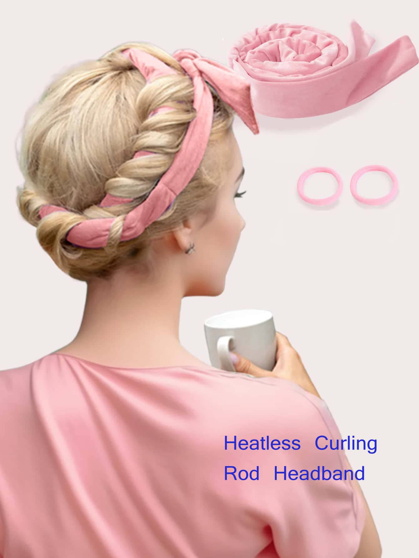 1pc Bowknot Heatless Curl Styling Toos, Sleep Curl Tool, Big Wave ...