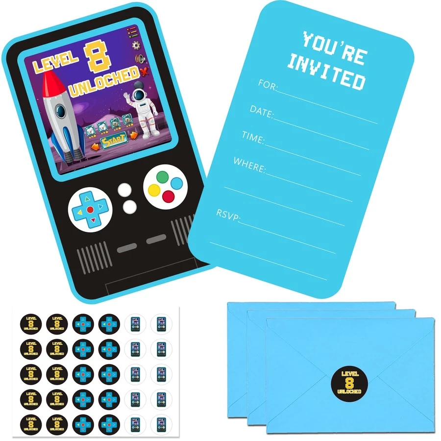 30 Pack Birthday Party Invitations With Envelopes And Sticker, Cute ...
