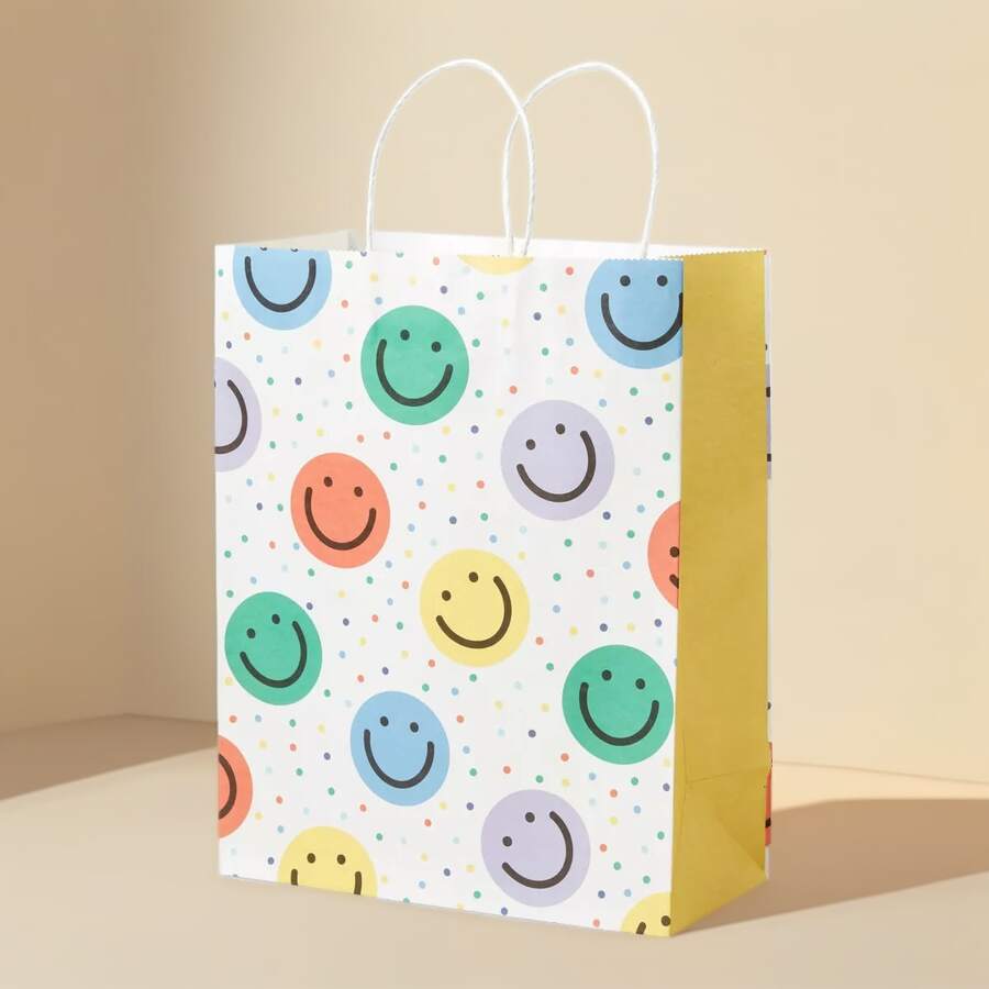 Large Smileys Dots Gift Bag | SHEIN USA