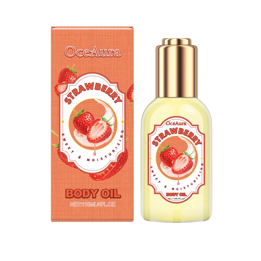 OceAura Strawberry Body Oil Gentle Care For Body Skin Moisturizing Care ...