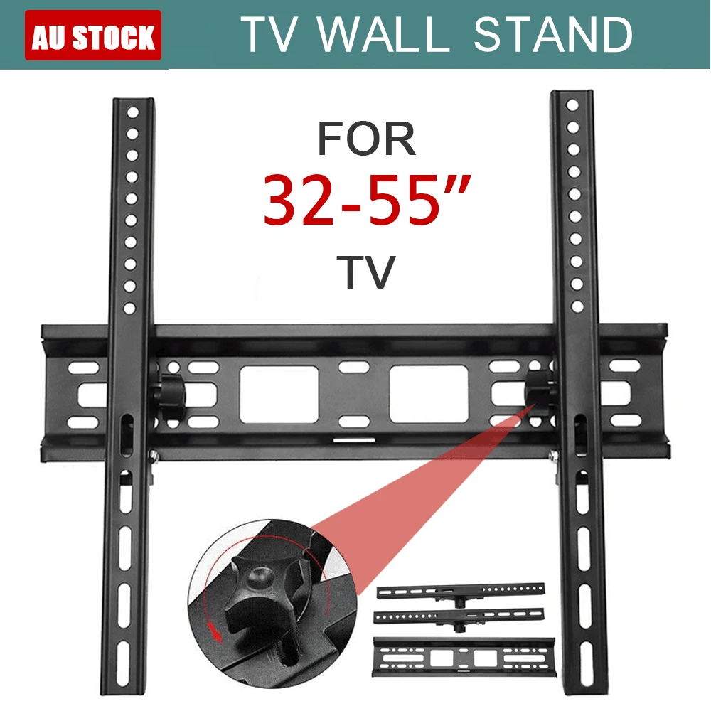 Heavy-Duty Adjustable TV Wall Mount Bracket For 32-55 Inch LCD TVs - Full Motion Swivel, Tilt ...
