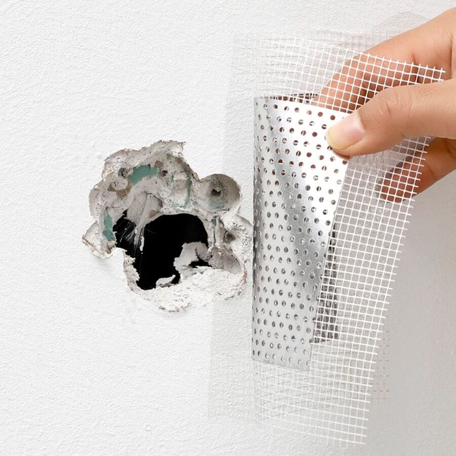 1 set de parches para reparación de paredes, herramientas para reparar paneles de yeso, redes de ...