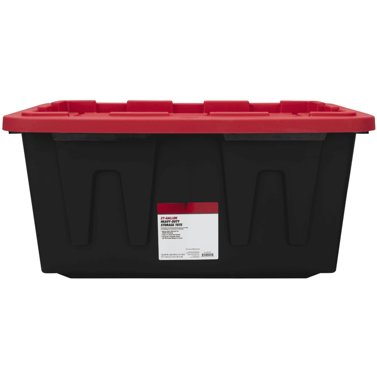 Large Storage Bin, 27 Gallon Plastic Storage Container With Lid, Black ...