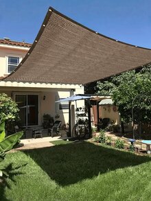 Filet parasol extérieur de couleur café - Plusieurs tailles, 91% de ...