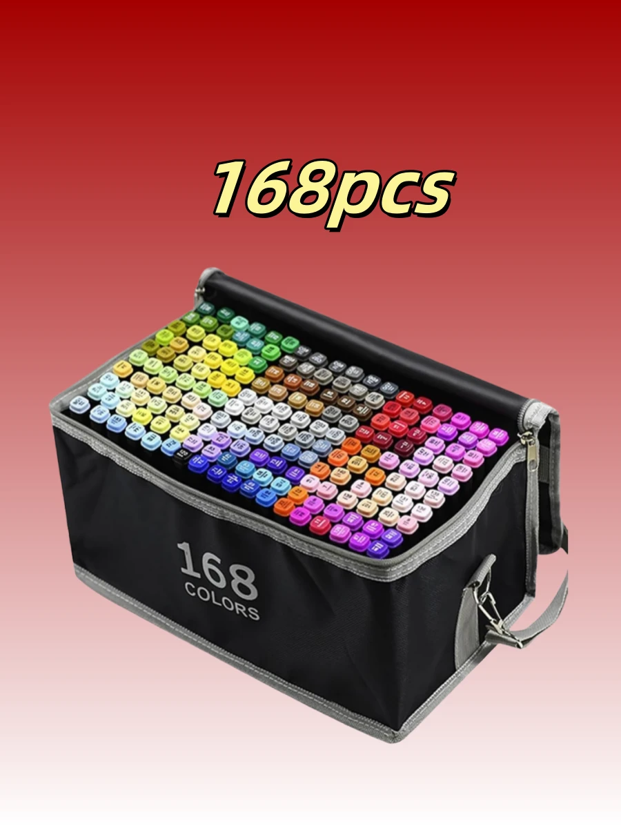 168pcs/80pcs/60pcs Color Alcohol Marker Set, Markers For Drawing On Both Ends, For Painting ...