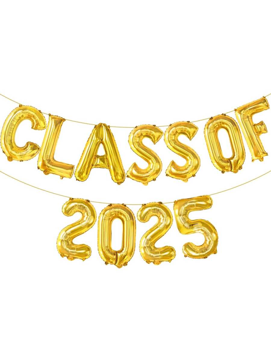 kumozawa Gold Class Of 2025 Balloons - 16 Inch | Graduation Balloons ...