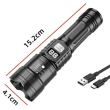 Linterna LED portátil de alta intensidad, recargable y durable para uso ...