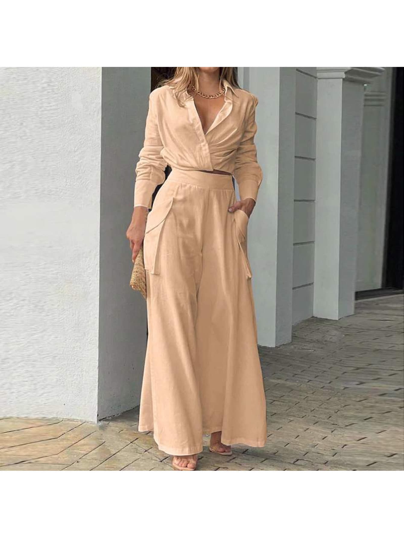 Fashion-Forward Wide Leg And Top Co-Ord | SHEIN USA