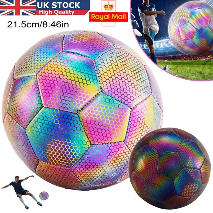 Light Up LED Football, Reflective Football Size 5 Soccer Ball, Glow In ...
