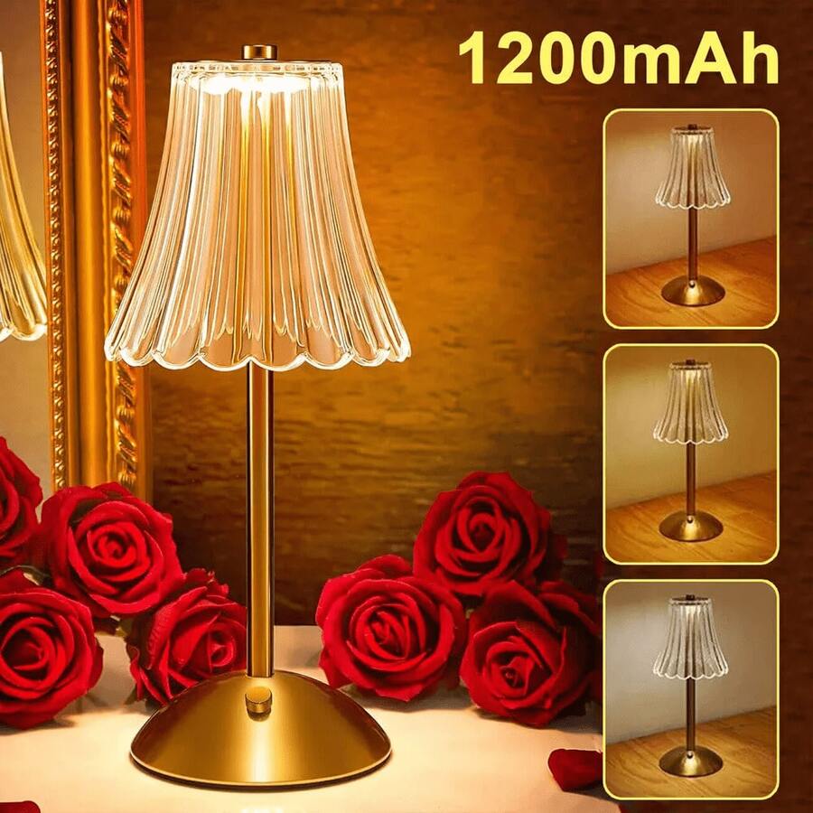 LED USB Rechargeable Lamp Cordless Night Light Modern Table Lamp ...