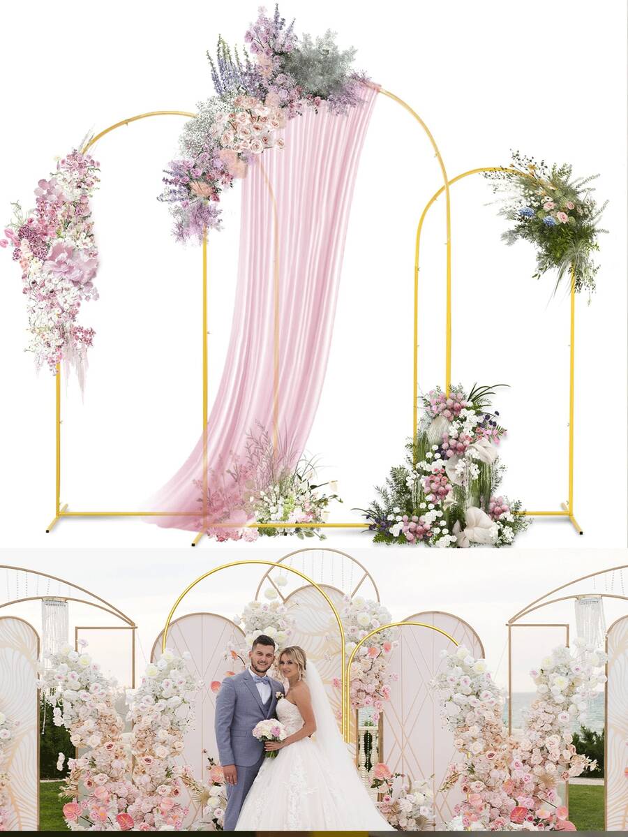 1 Set, Kit de Arco Rectangular Metálico, Soporte para Telón de Fondo de ...