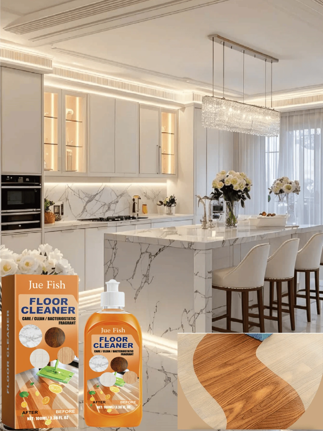 Jue-Fish 1pc 100ml Multi-Purpose Floor Cleaner - 2025 Upgraded Version ...