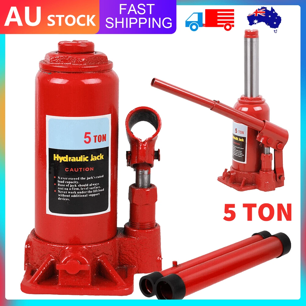 5-Ton Hydraulic Bottle Jack Heavy Duty Car Lifter With Safety Valve 4WD ...
