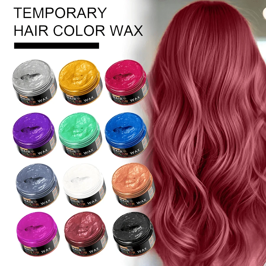 GOIPLE Temporary Hair Color Wax Long Lasting DIY Hair Color Cream Easy ...