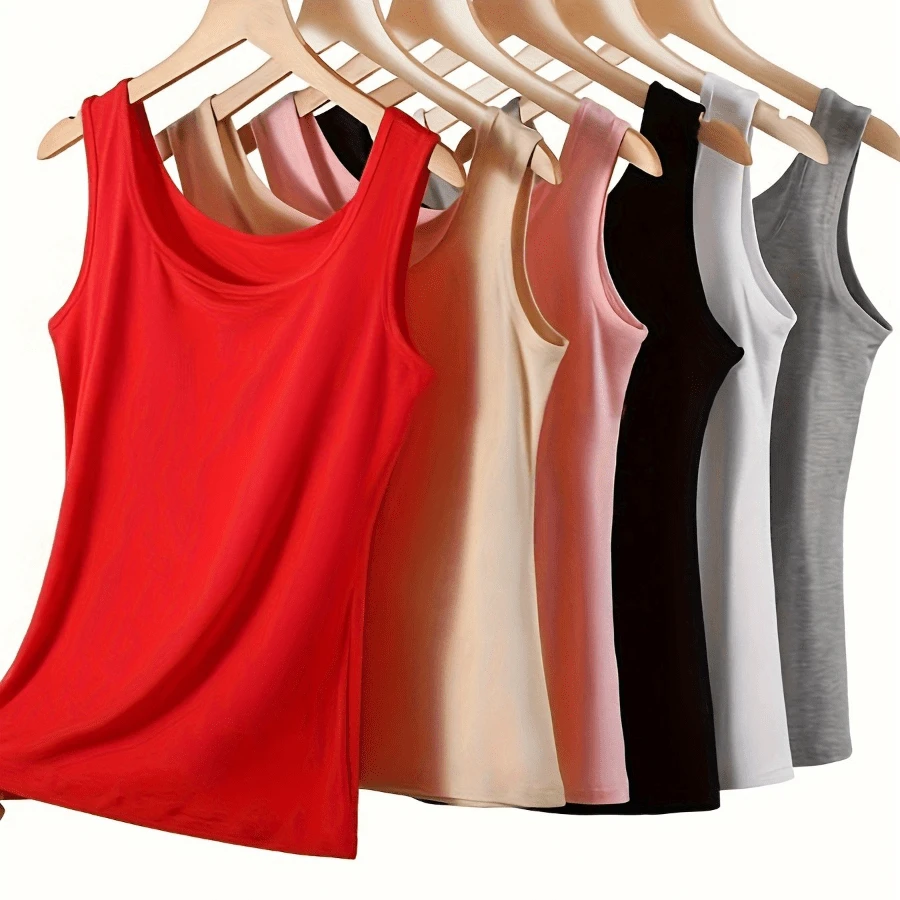 Local Warehouse- [6 Pack Soft Tank Tops] 6 Pack Stretchy Breathable ...