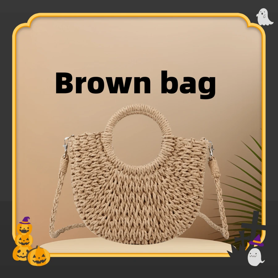 Fashion Womens Woven Beach Bag - Crossbody Shoulder Bag With Top Handle ...