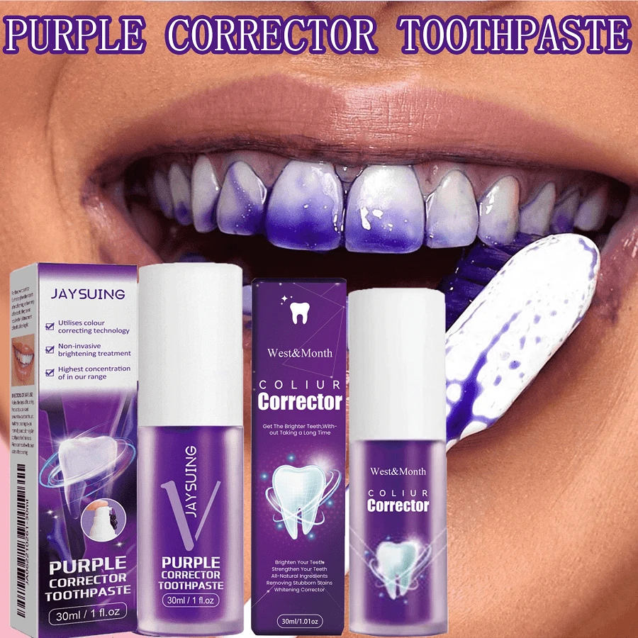 Purple Bright White Toothpaste, Healthily Cleans Tooth Stains And ...