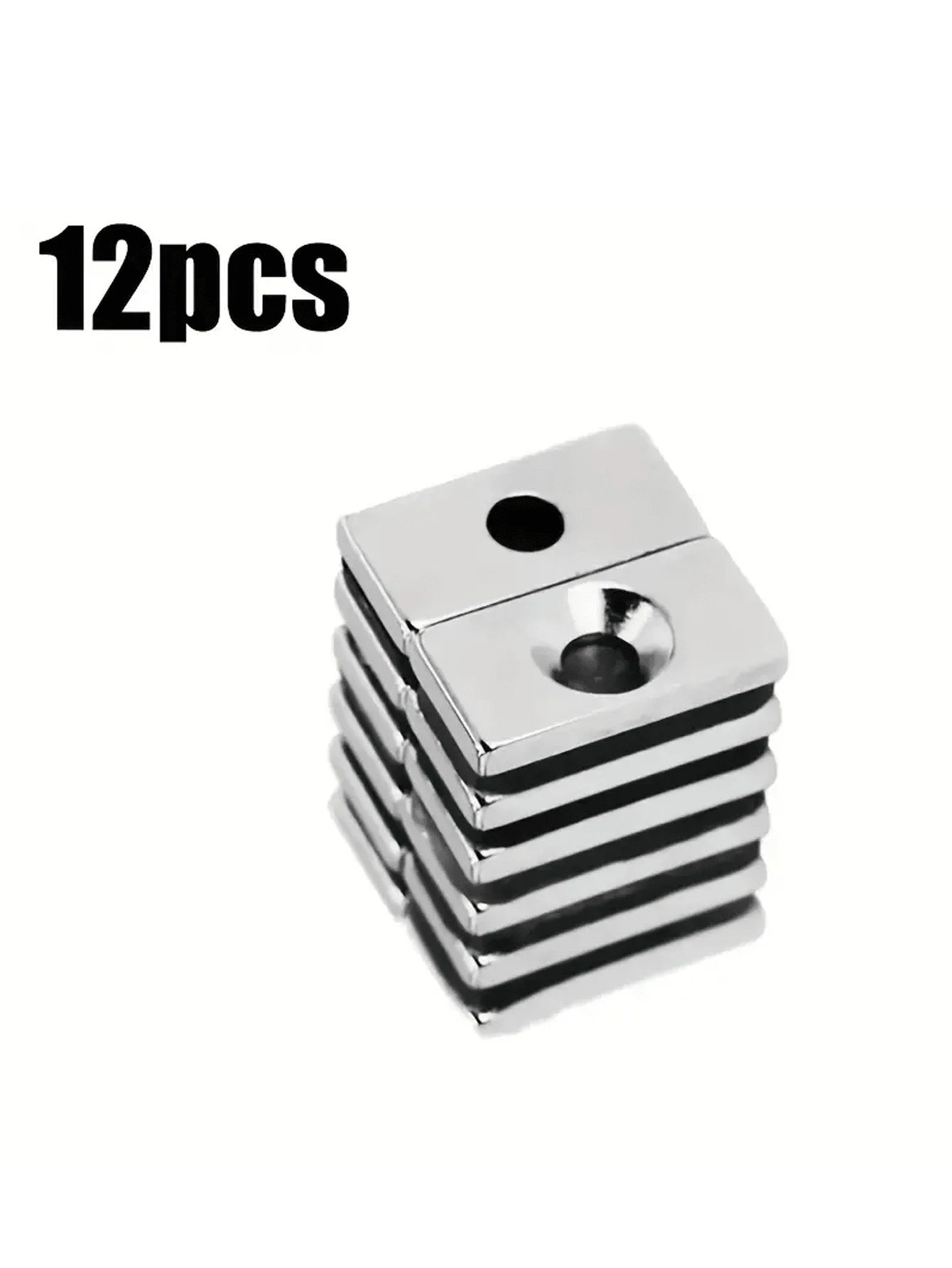 12pcs 20x10x3mm Square Magnetic Holed Magnets, Magnetic Curtain, Window ...