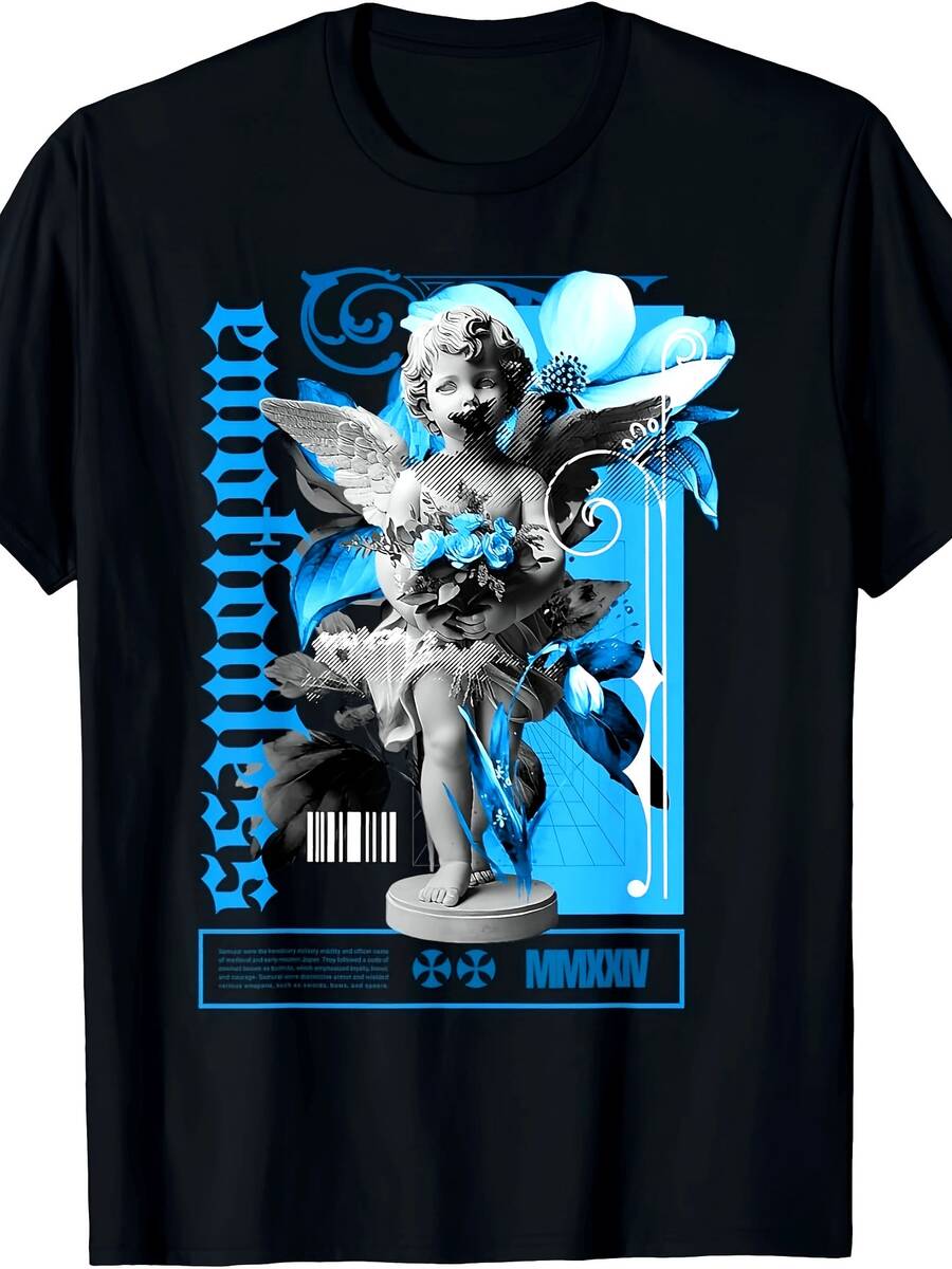 Plus Size Powder Blue Matching Tee Emotionless 9s T-Shirt For Men Women Men Size L-3XL 4XL 5XL ...
