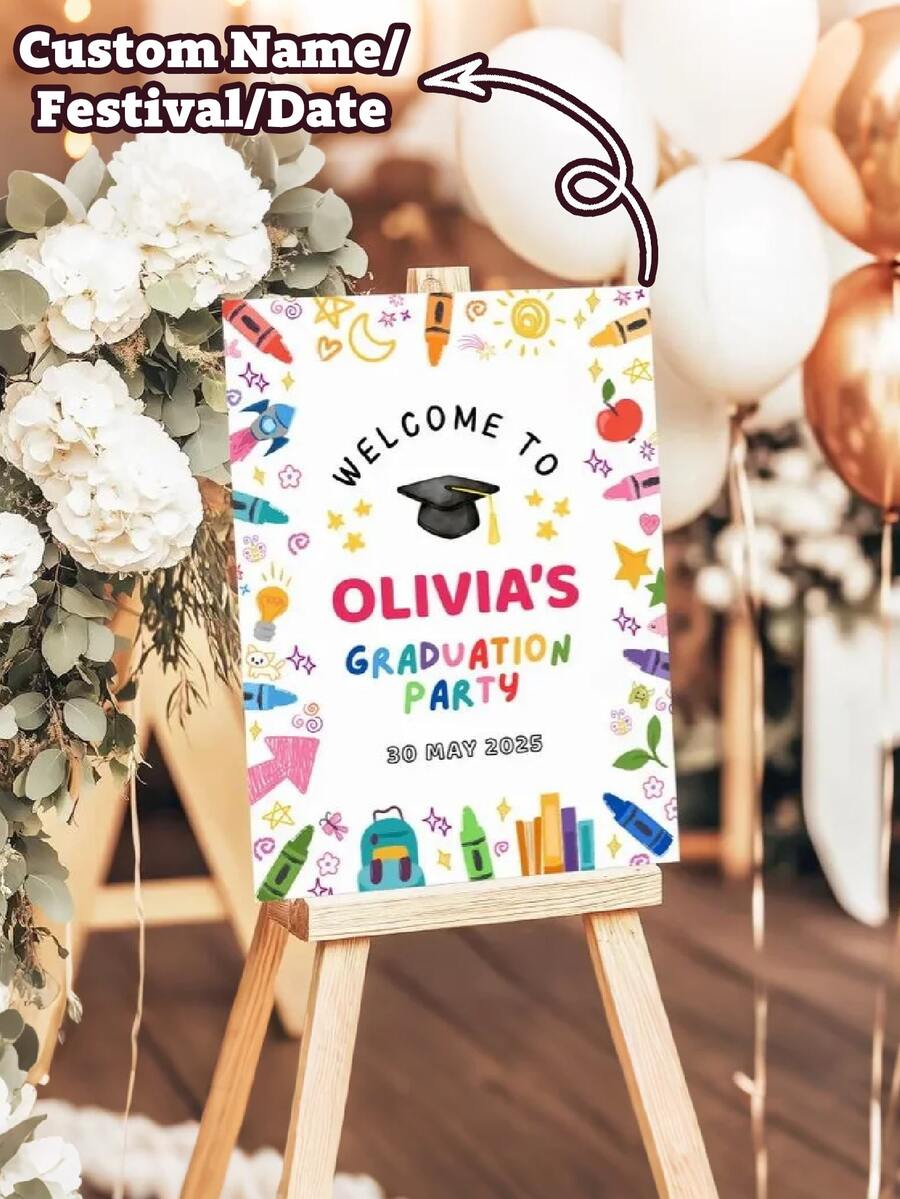 1pc 2025 Personalized Color Welcome Signs For The Opening Season ...