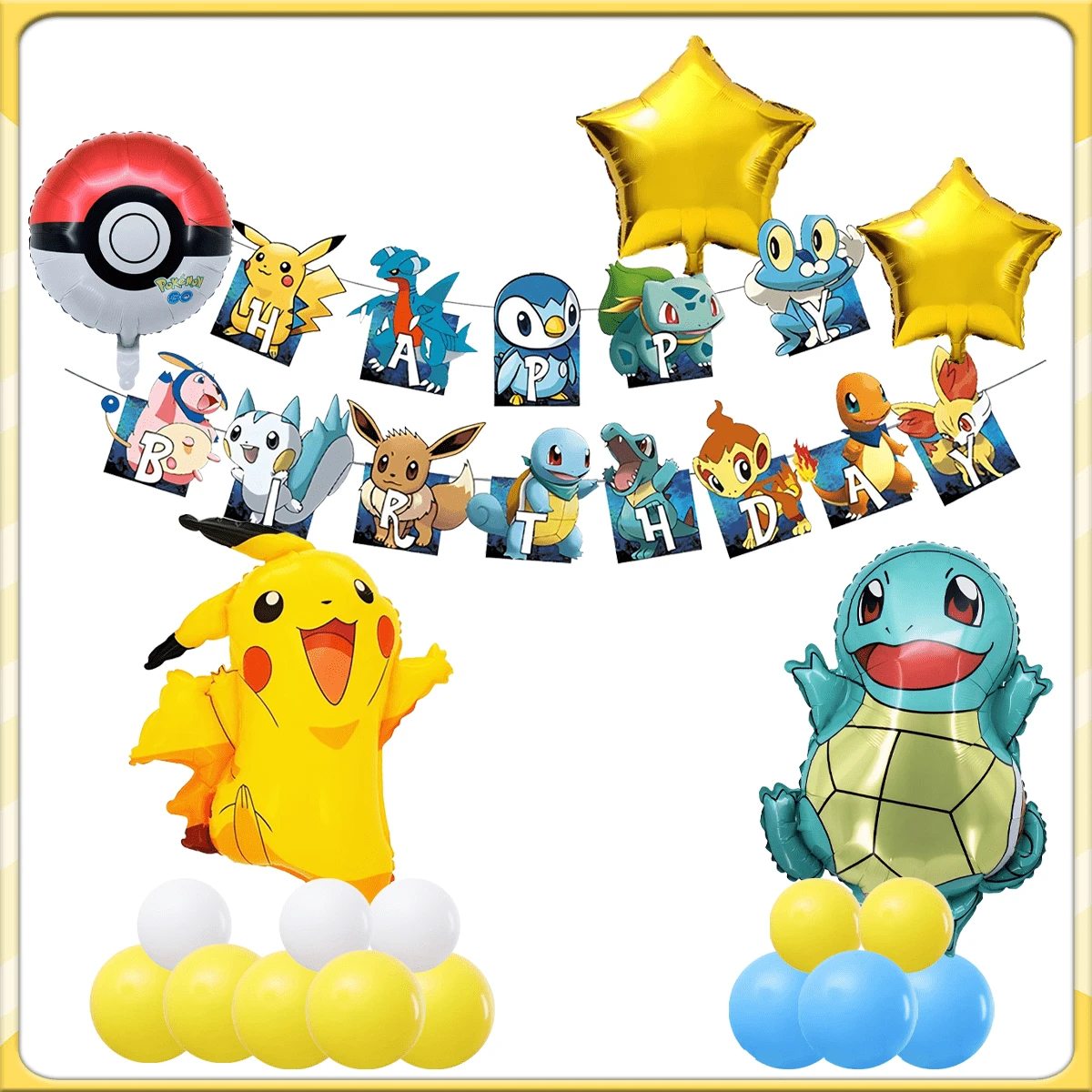 pokemon Pokemon Pikachu Party Decoration Items, Pokemon Aluminum Film ...