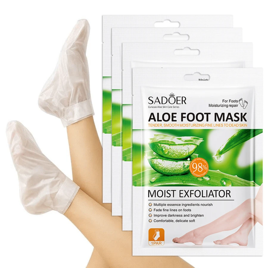 4 Pcs Dry, Cracked Skin, Ultra Hydrating Foot Mask, Moisturizing Socks ...