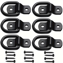 4 Sets Heavy-Duty Surface Mount D-Ring Staple Cleats - Tie Downs ...