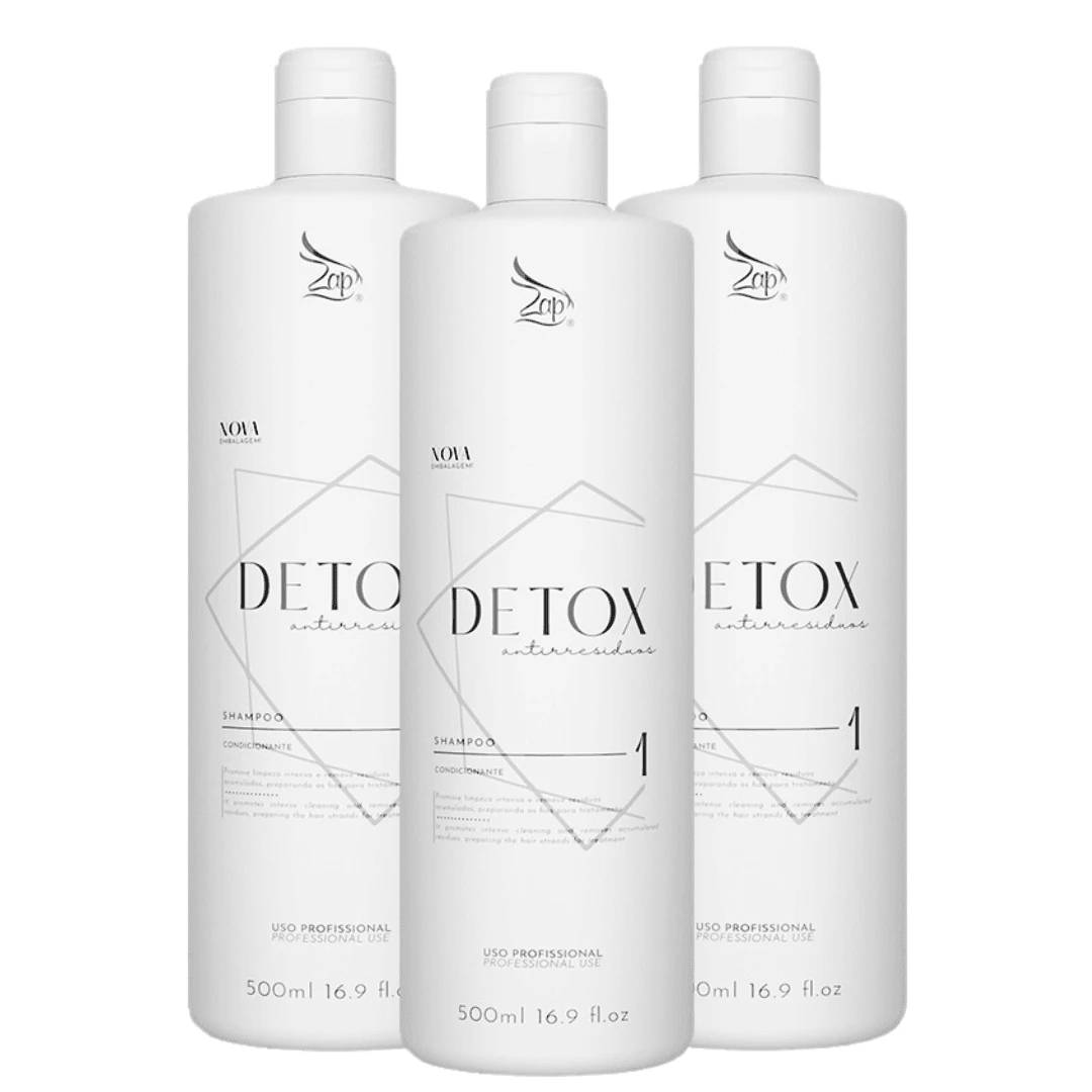 Kit With 3 Zap Anti-Residue Shampoo Intense Cleaning 500ml Original ...