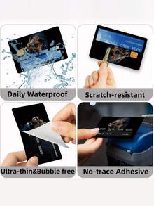 1pc Cool Lion Bank Card Sticker, Personalized PVC Anti Fingerprint ...