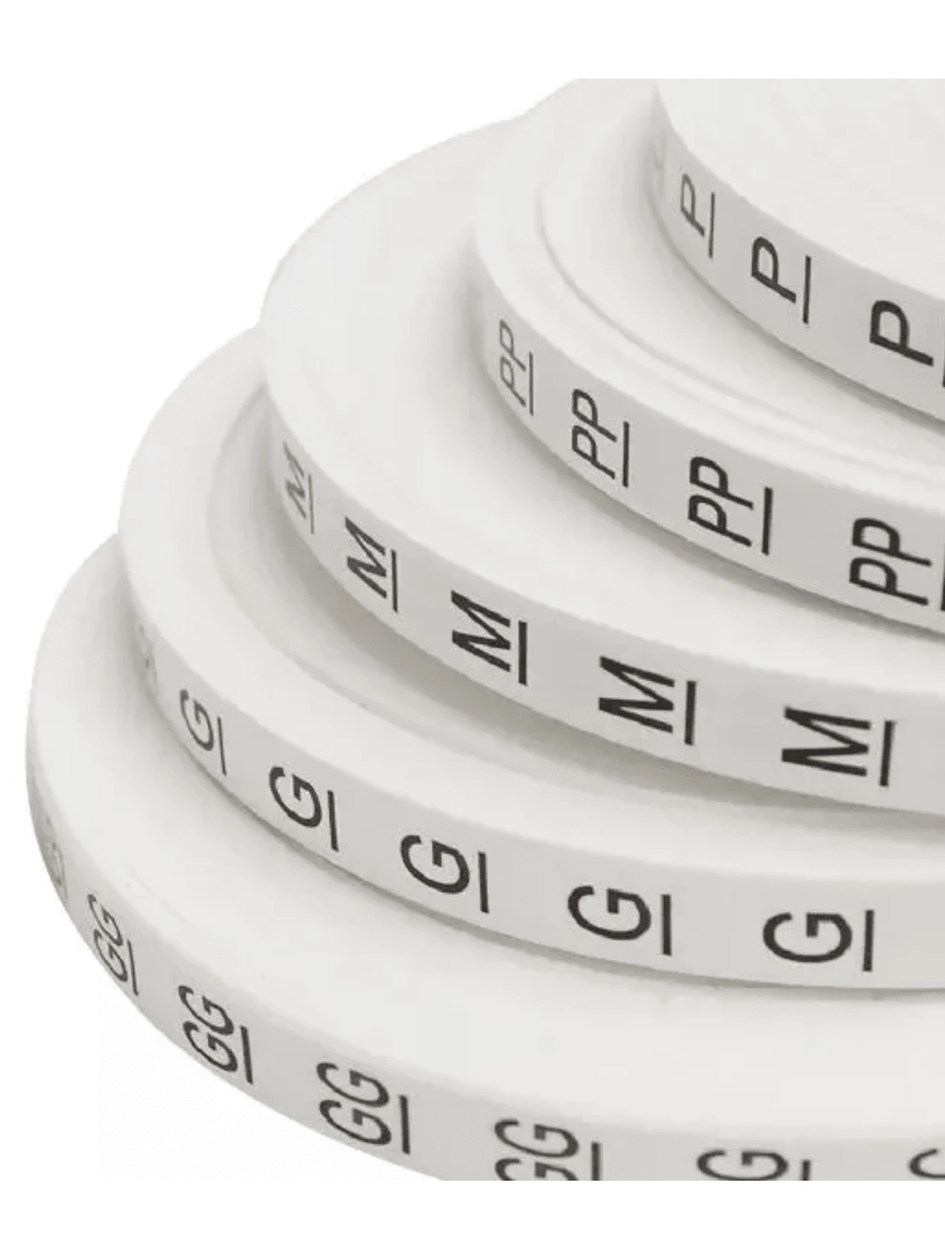 Printed Fabric Label / Size Label For Clothing 1 Roll With 2,000 Labels ...